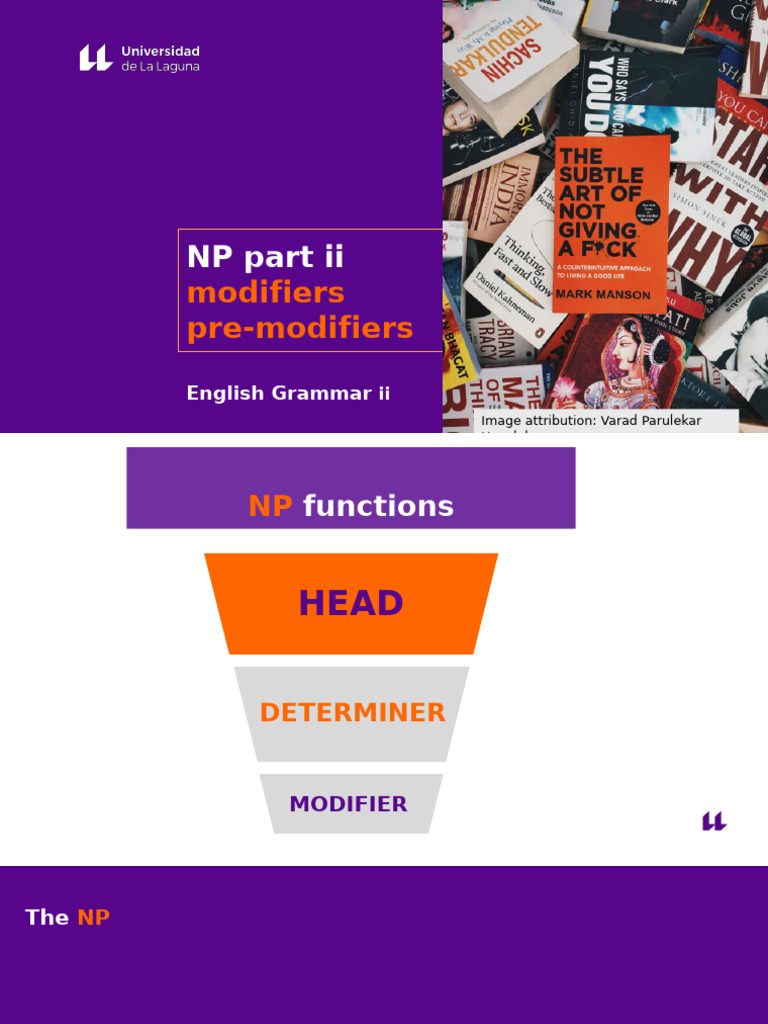 The Np-Part 2 - Modifiers Premodifiers | PDF | Adjective | Noun