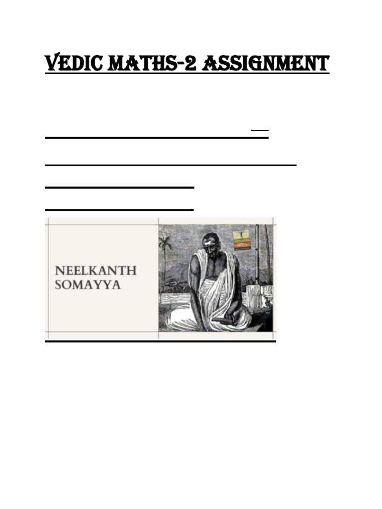 Vedic Maths 2 Assignment | PDF | Mathematics | Science
