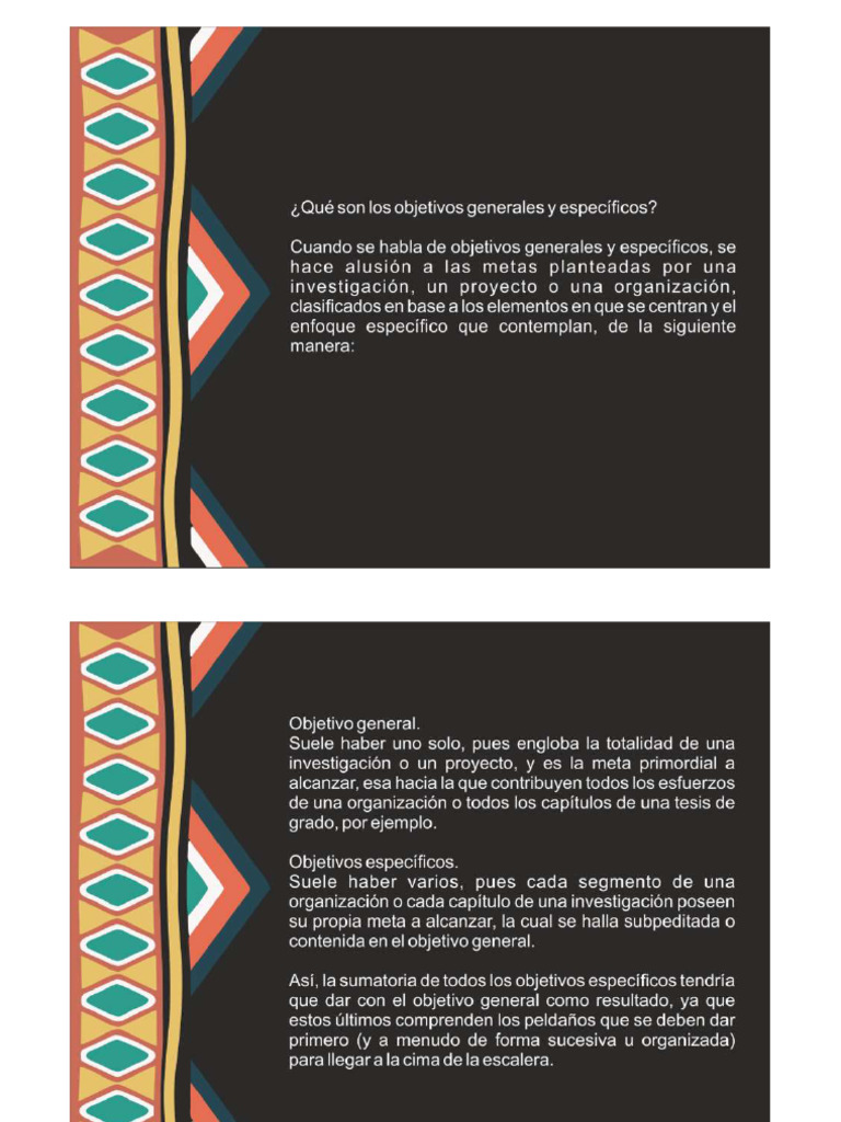 Ejemplos Objetivos General y Objetivos Especificos | PDF