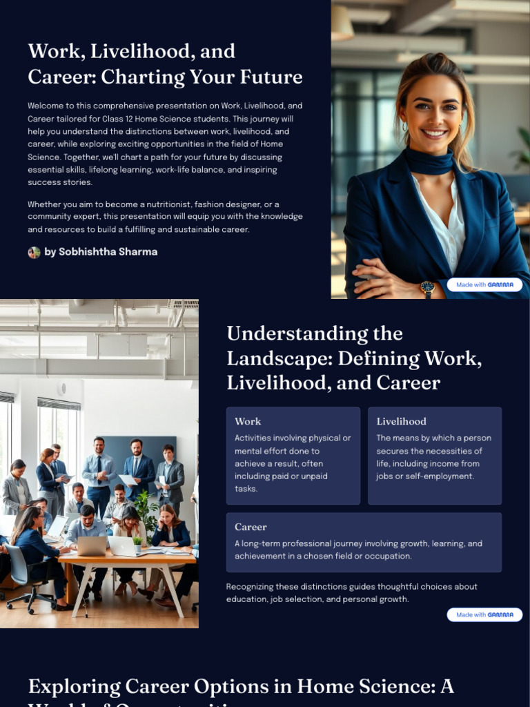 Work Livelihood and Career Charting Your Future | PDF | Cognition ...