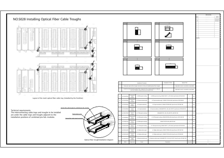 NO.S028 Installing Optical Fiber Cable Troughs | PDF | Electromagnetic Radiation | Electronics