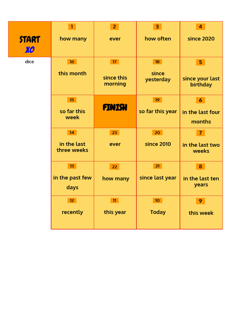 PRESENT PERFECT BOARD GAME | PDF