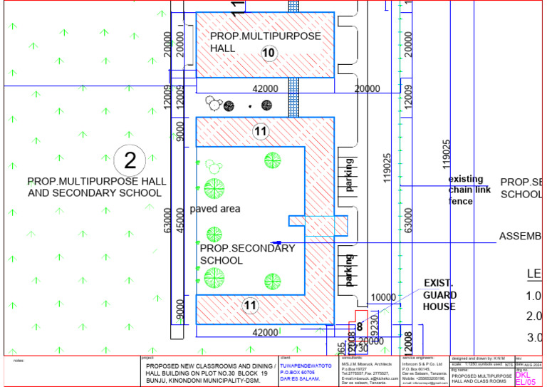 TW - DKLandL - 5 Proposed Sec School and Multipurpose Hall Layout | PDF