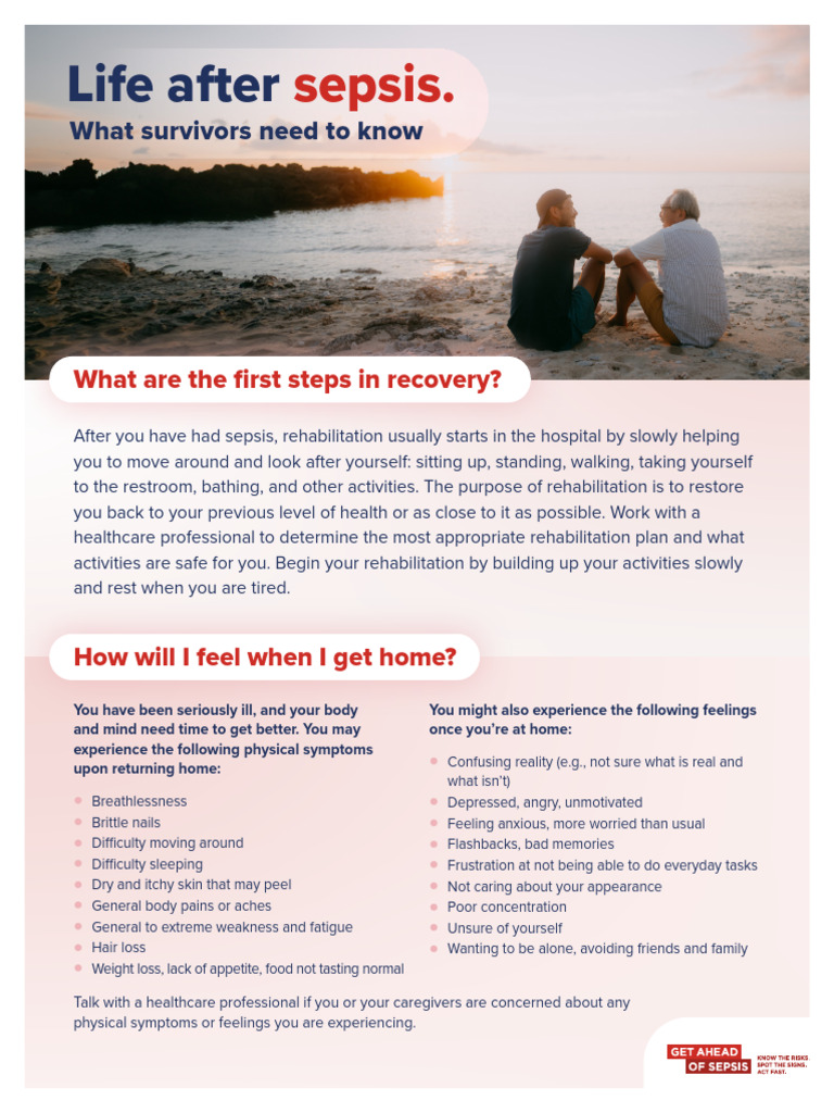 Recovery Guide for Sepsis Survivors | PDF | Caregiver | Health Care