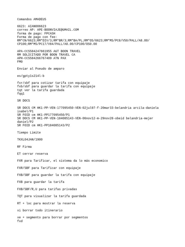 Comandos Amadeus | PDF