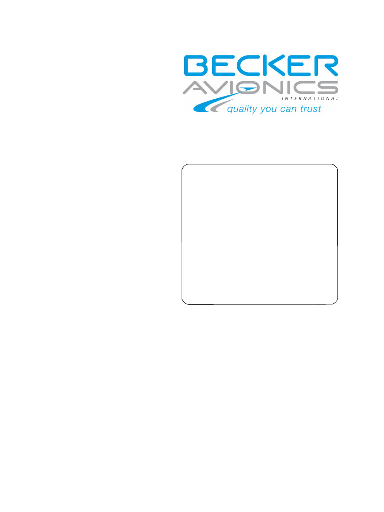 Becker ACU6100-I+O-Issue-7 | PDF | Electrical Connector | Switch