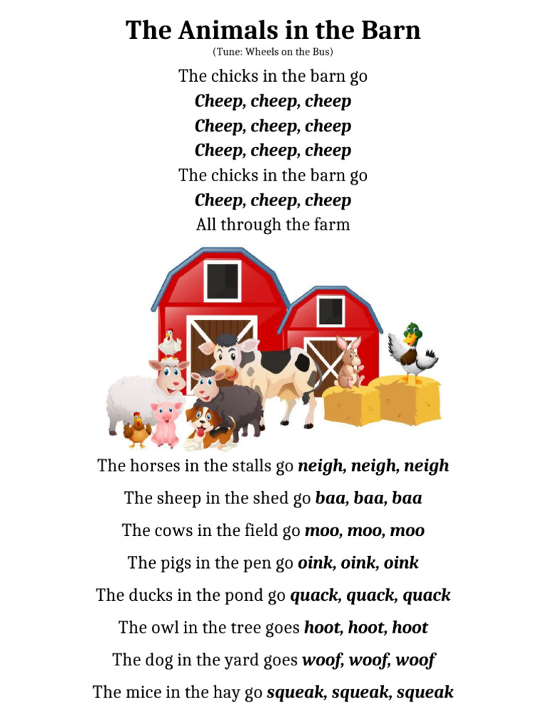 The Animals in the Barn | PDF