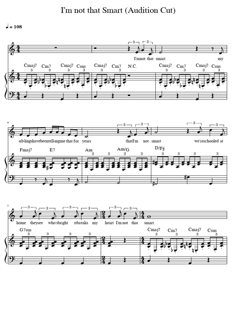 "I'm Not That Smart - Audition Cut" | PDF