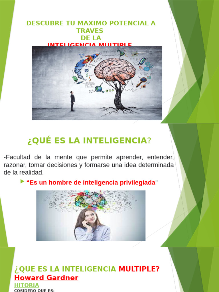 Tema N. 1 Descubre Tu Maximo Potencial A Traves de La Inteligencia M. | PDF | Inteligencia ...