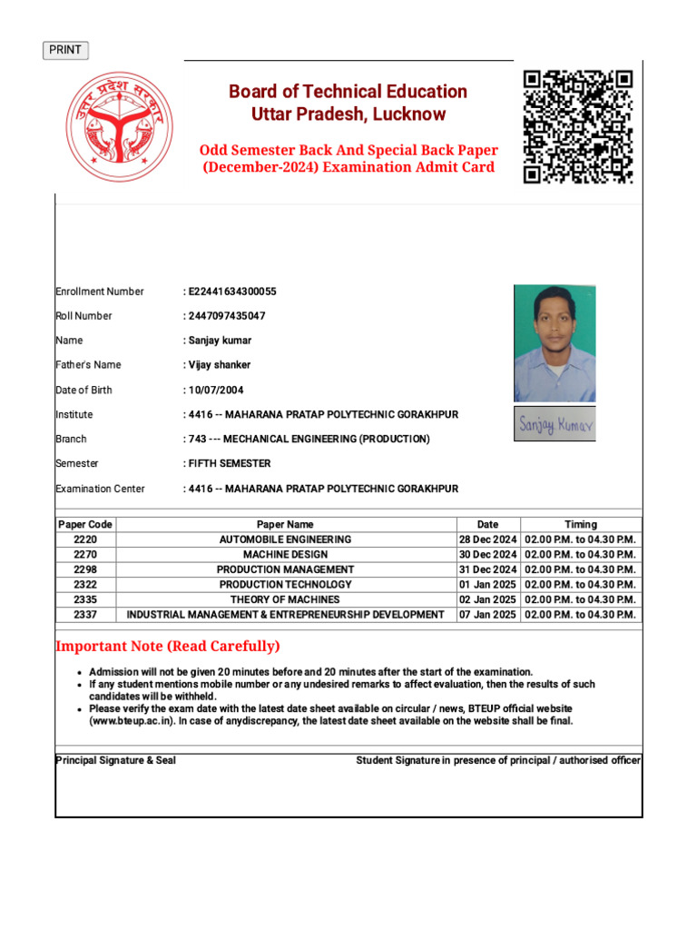 Sanjay 5th Sem | PDF