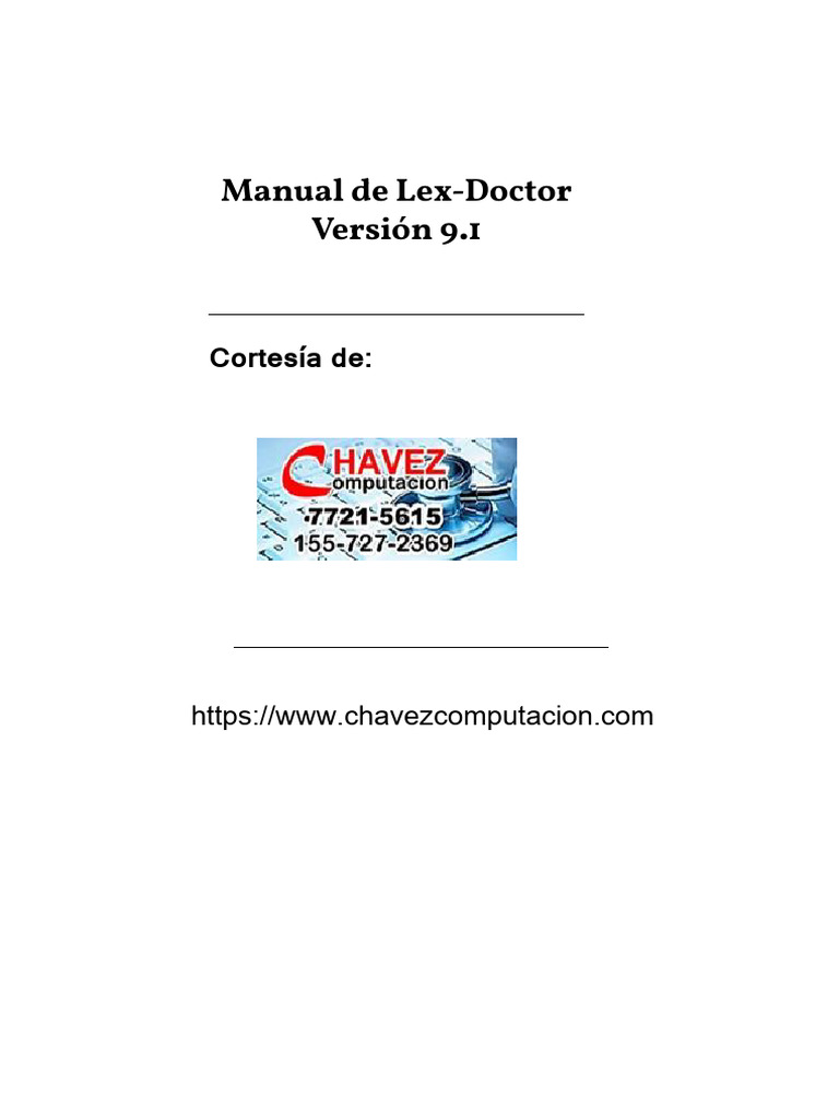 Manual Lex Doctor 9.1 Instalación, Soporte Tecnico, Chavez Computacion ...