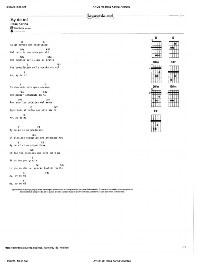 Ay de Mi | PDF