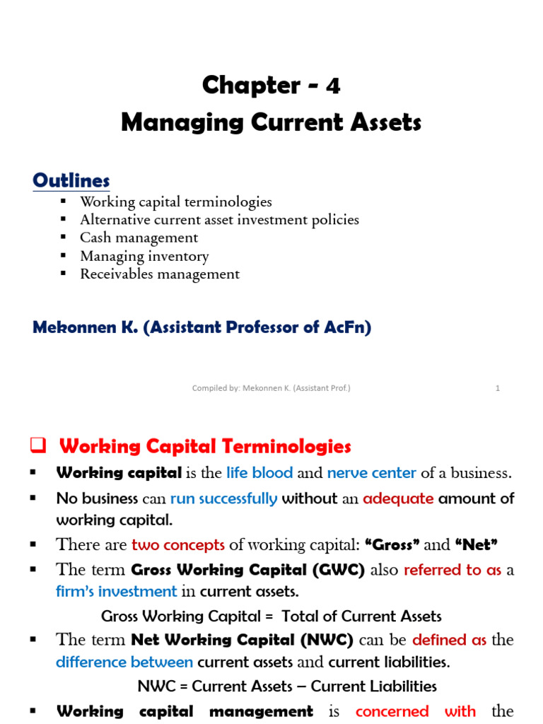 FM Ch-4 Managing Current Assets | PDF | Credit Card | Working Capital
