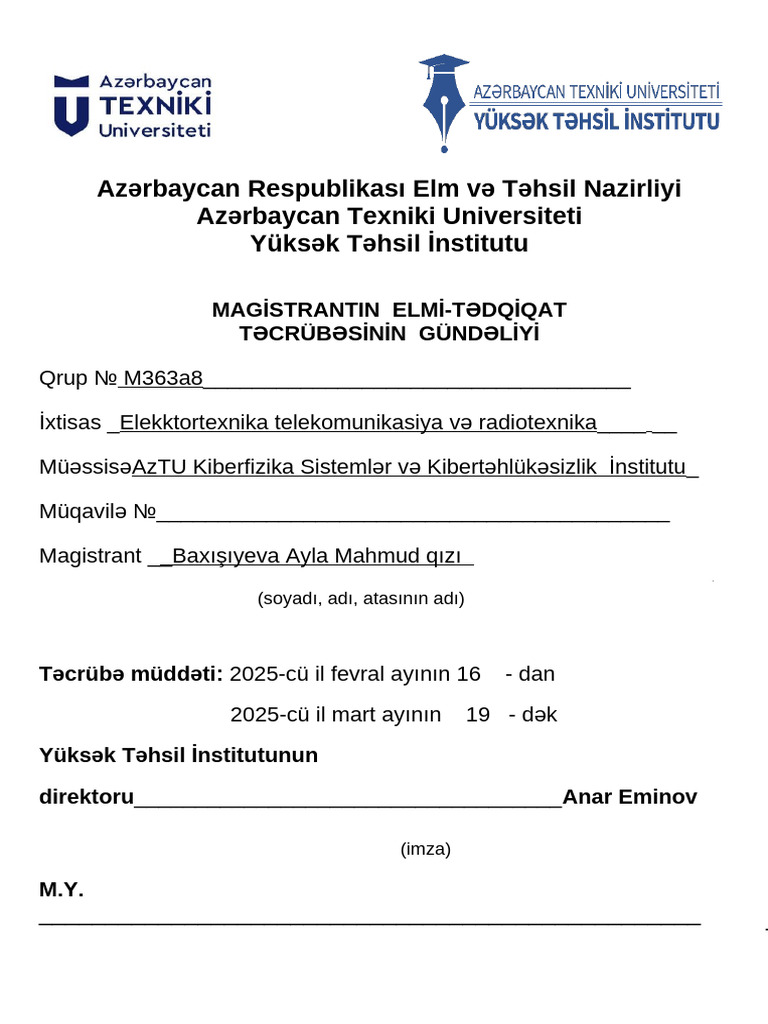 Baxışıyeva Ayla Gundəlik Mag | PDF