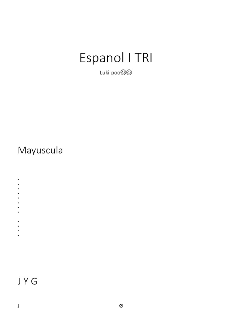 Espanol I TRI | PDF
