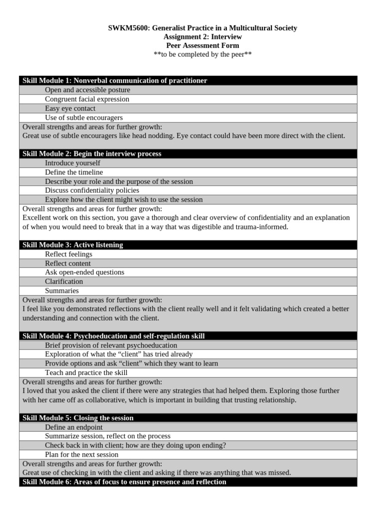 MG Peer Assessment Form - March25 | PDF | Social Psychology | Cognition