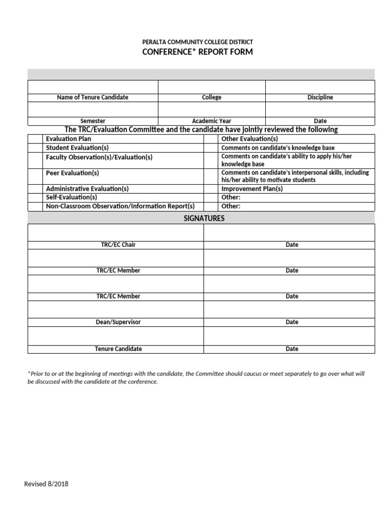 Conference Report Form | PDF