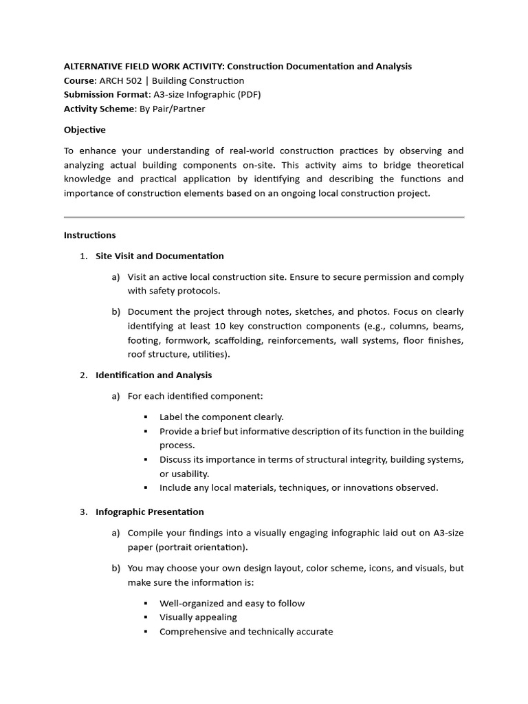 Alternative Fieldwork Activity | PDF | Infographics