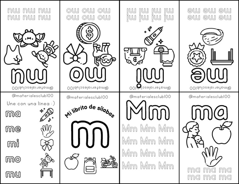 Mi Librito de Sílabas Letra M | PDF