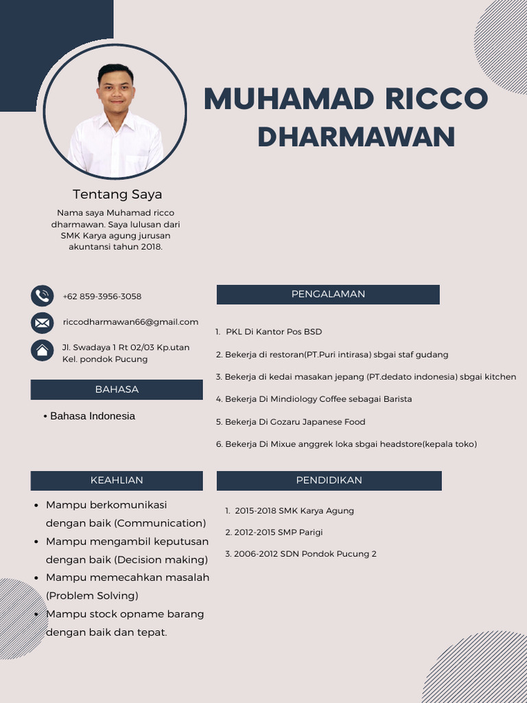 CV Ricco Dharmawan | PDF