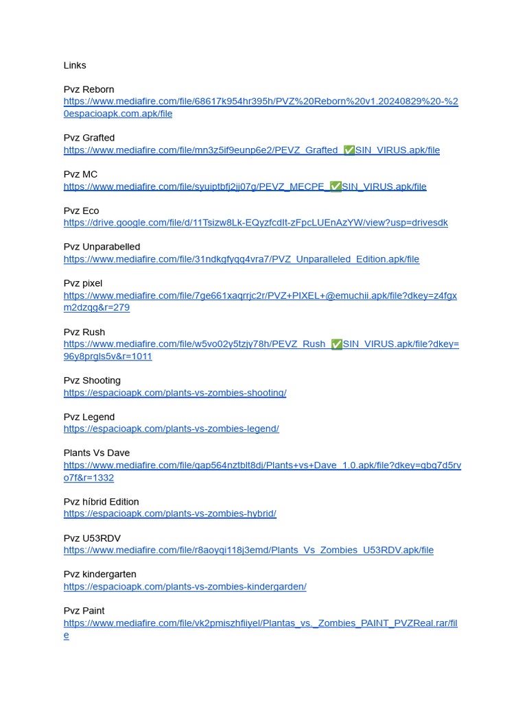 Links PVZ | PDF