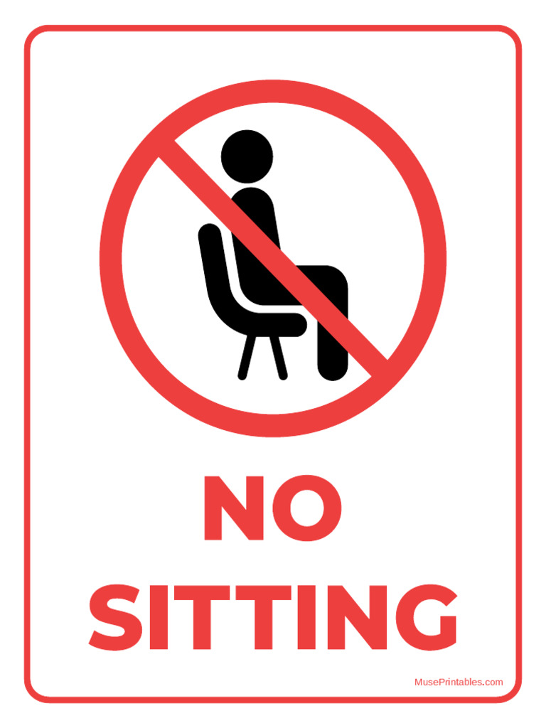 No Sitting Sign Watermarked | PDF