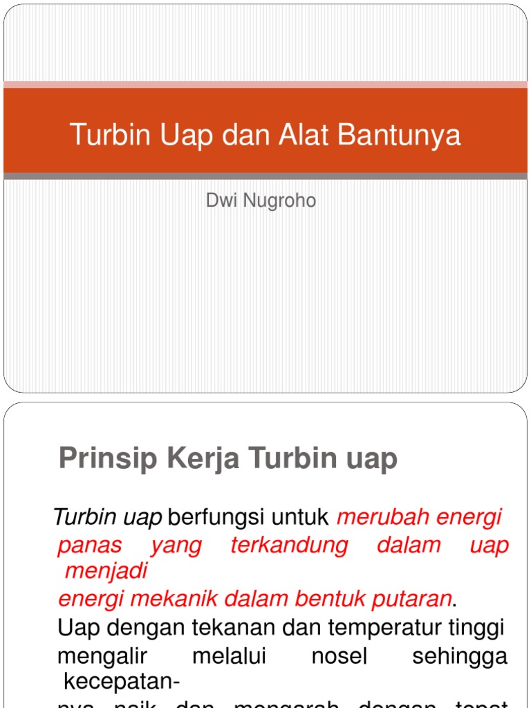 Turbin Uap Dan Alat Bantunya | PDF