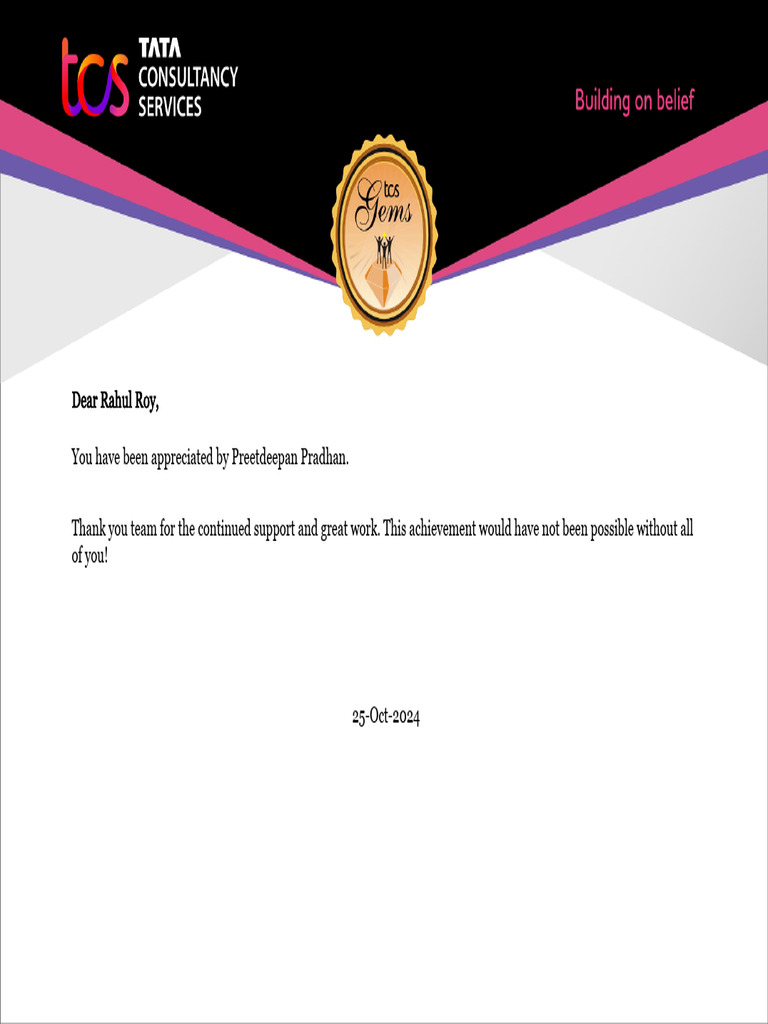Appreciation Certificate | PDF