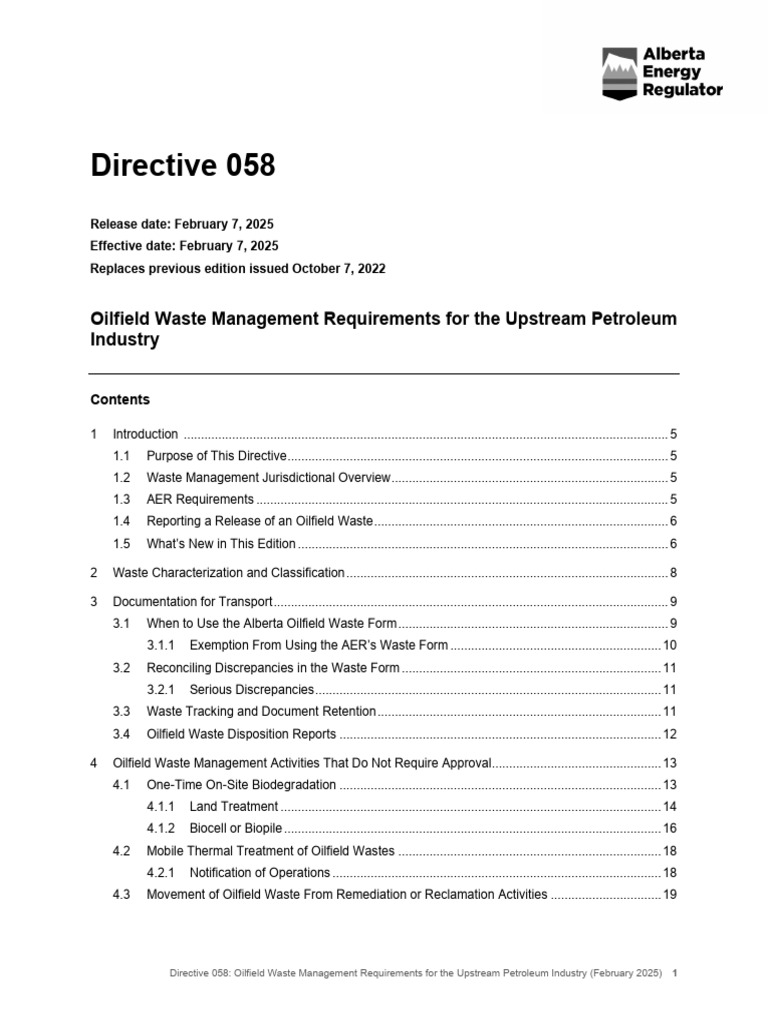 Directive 058 | PDF | Waste | Waste Management