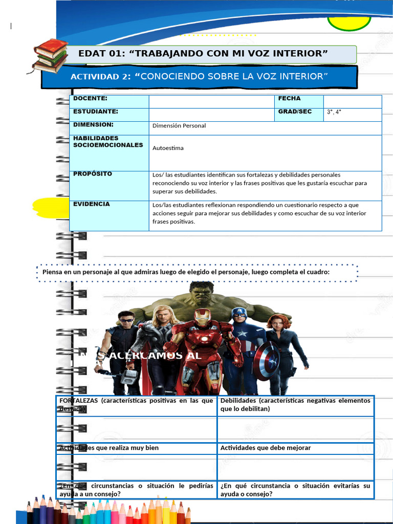 02. Ficha de actividad S2 (U1) Ciclo VII (3°4°) - TUTORÍA | PDF | Sicología | Ciencias del ...