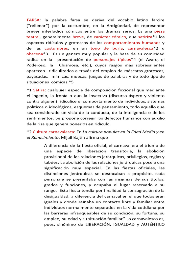 Definici-N de Farsa | PDF