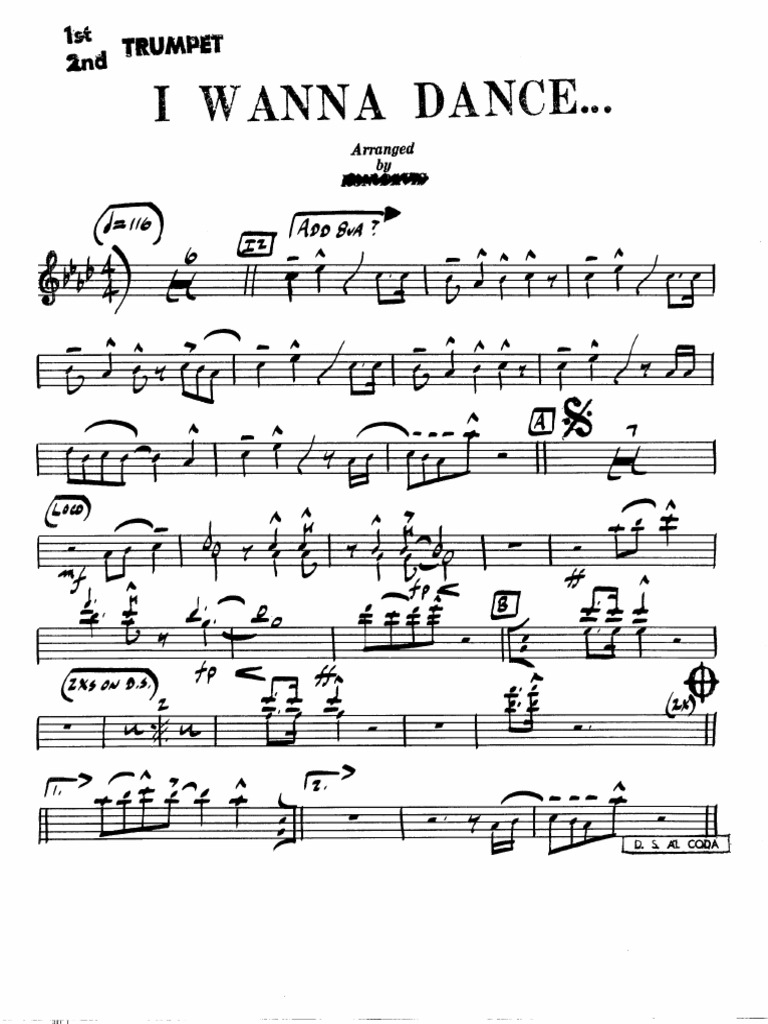 I Wanna Dance With Somebody Trumpet (Concert Eb) | PDF