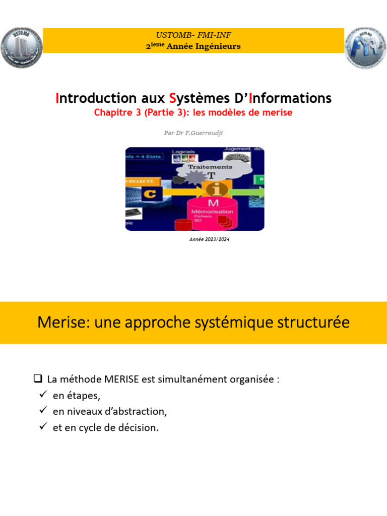 Modèles de Merise en SI | PDF | Informatique