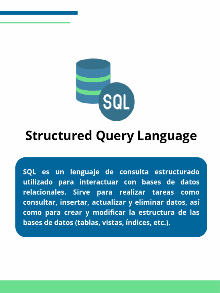 Structured Query Language | PDF | SQL | Modelo de datos
