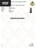 Nysc Rejection Letter | PDF