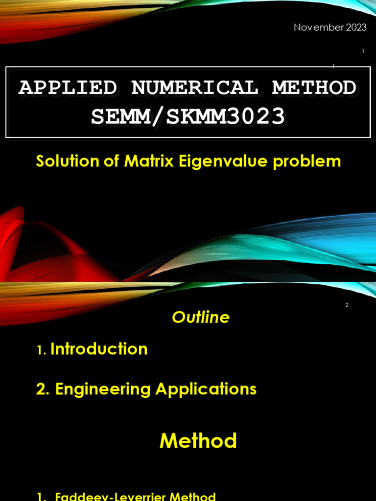 04 - Eigenvalue Problem | PDF | Eigenvalues And Eigenvectors | Matrix Theory
