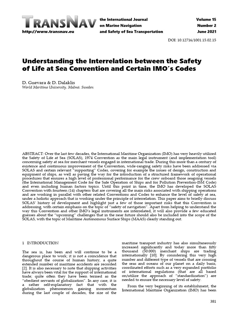 Understanding Transnav 2 2021 | PDF | Shipping | Water Transport