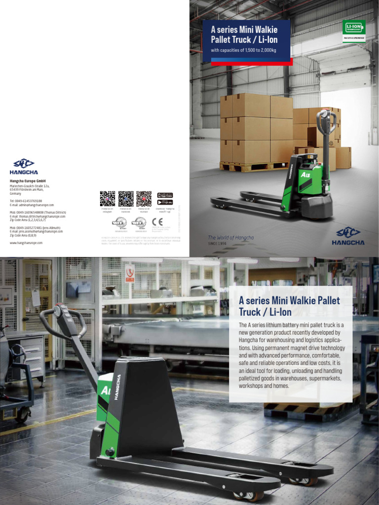 A Series Mini Pallet Truck | PDF | Switch | Lithium Ion Battery