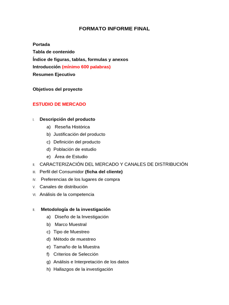Formato Informe Final Proyectos | PDF | Presupuesto | Mercado (economía)