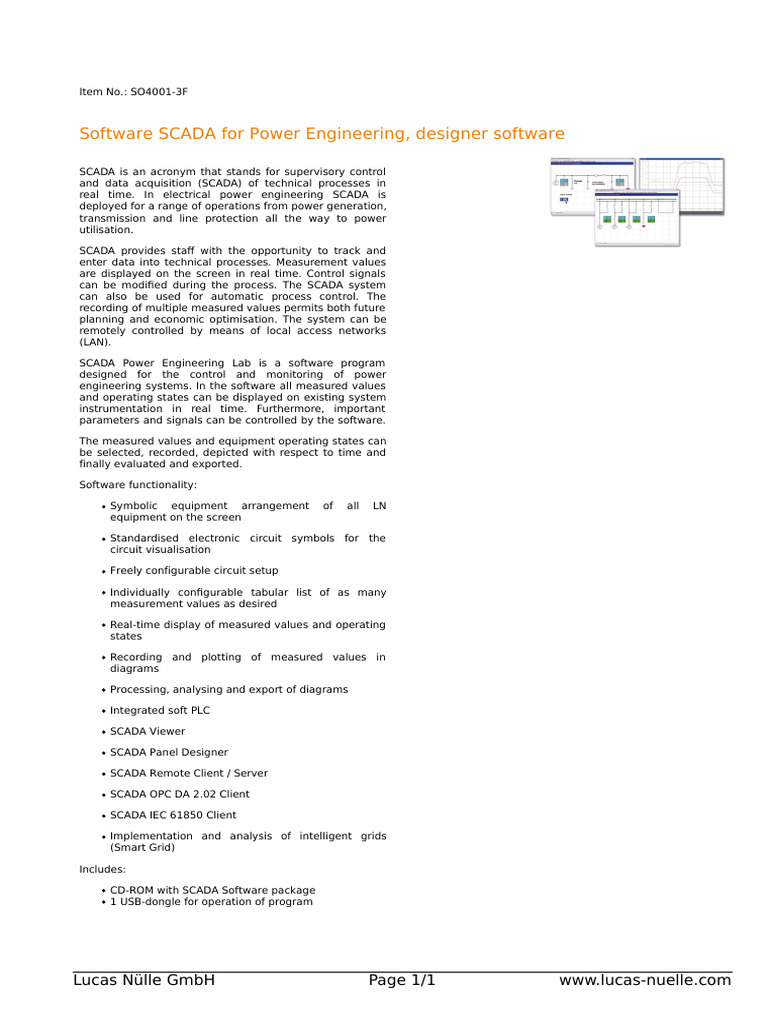 SCADA Software for Power Engineering | PDF