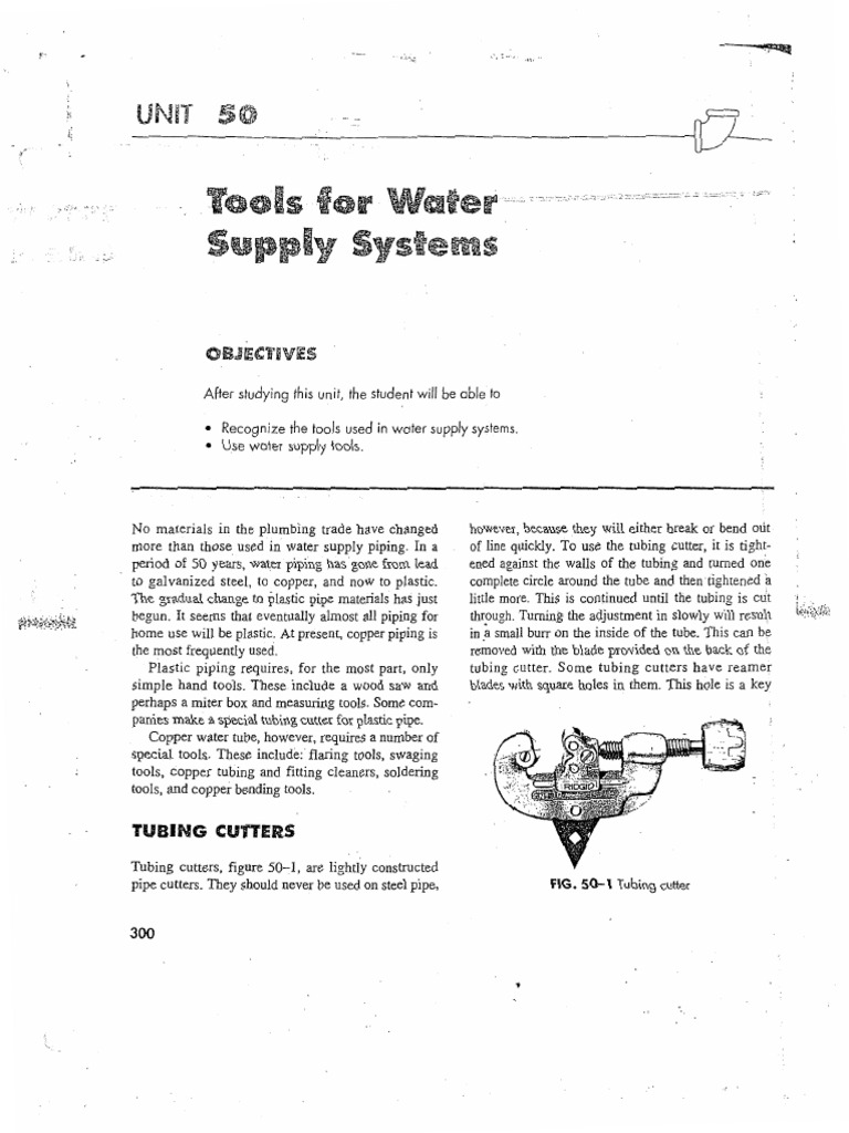 Module 9 - Tools For Water Supply Systems Handout | PDF | Pipe (Fluid ...