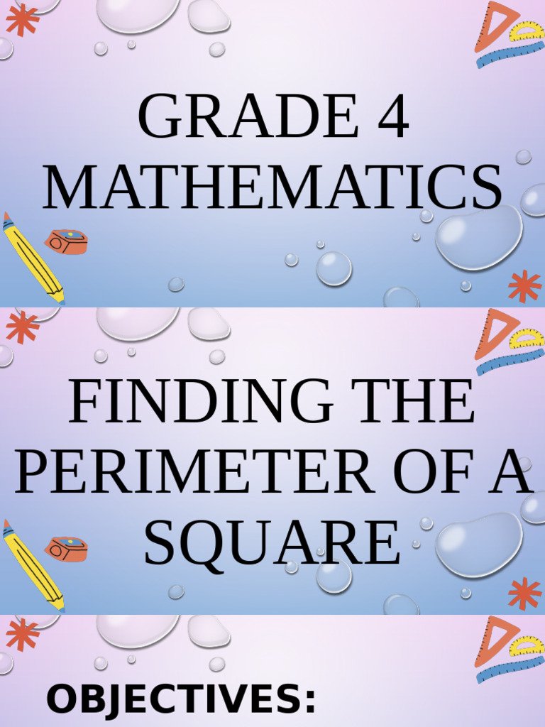 Finding The Perimeter of A Square | PDF