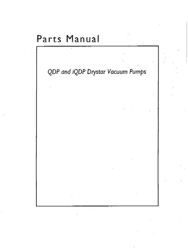 QDP iQDP 40-80 Parts Manual | PDF | Pipe (Fluid Conveyance) | Pump
