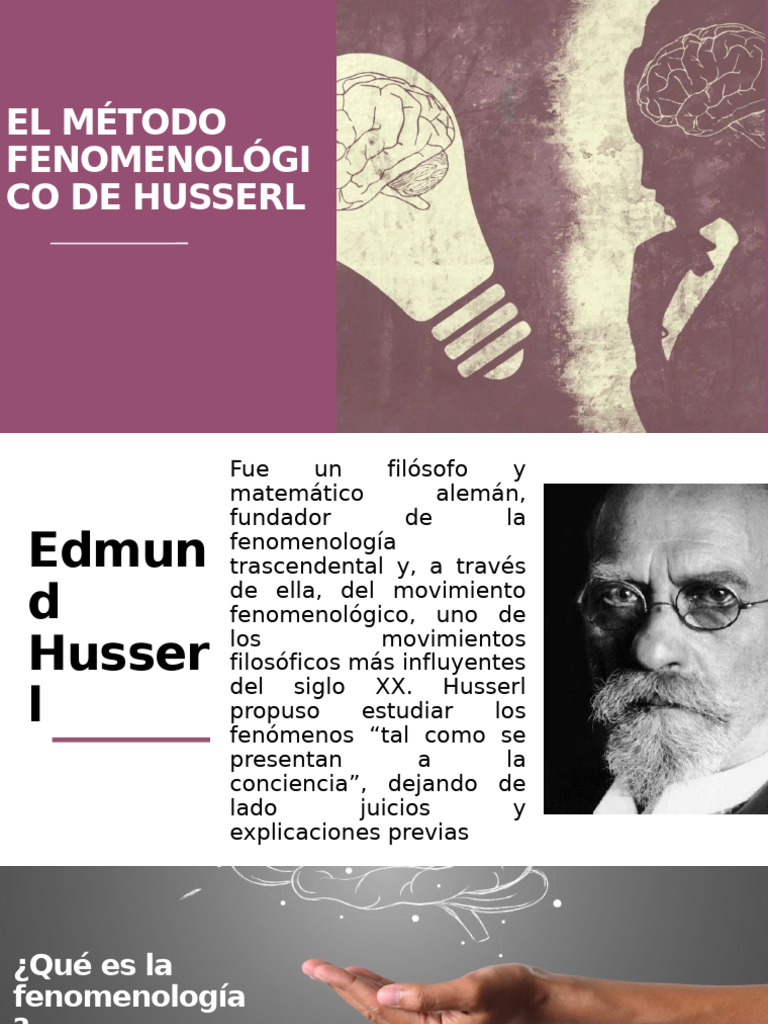 El Método Fenomenológico de Husserl | PDF | Edmund Husserl ...