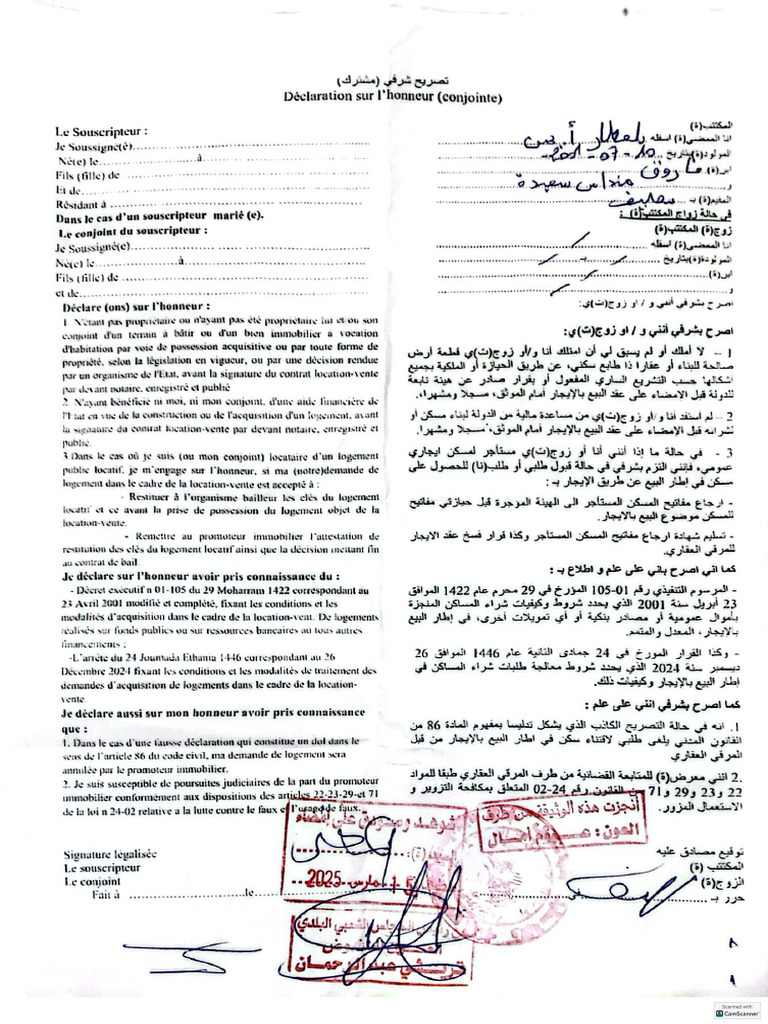 Declaration Stango | PDF