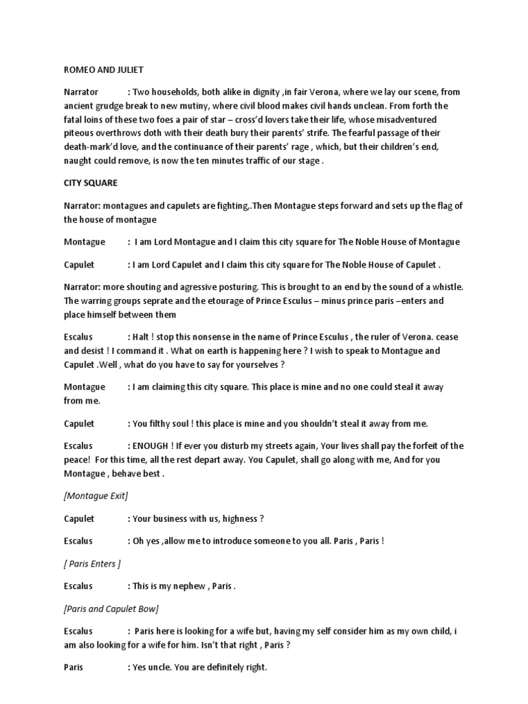 Romeo and Juliet | PDF | Characters In Romeo And Juliet | Romeo And Juliet