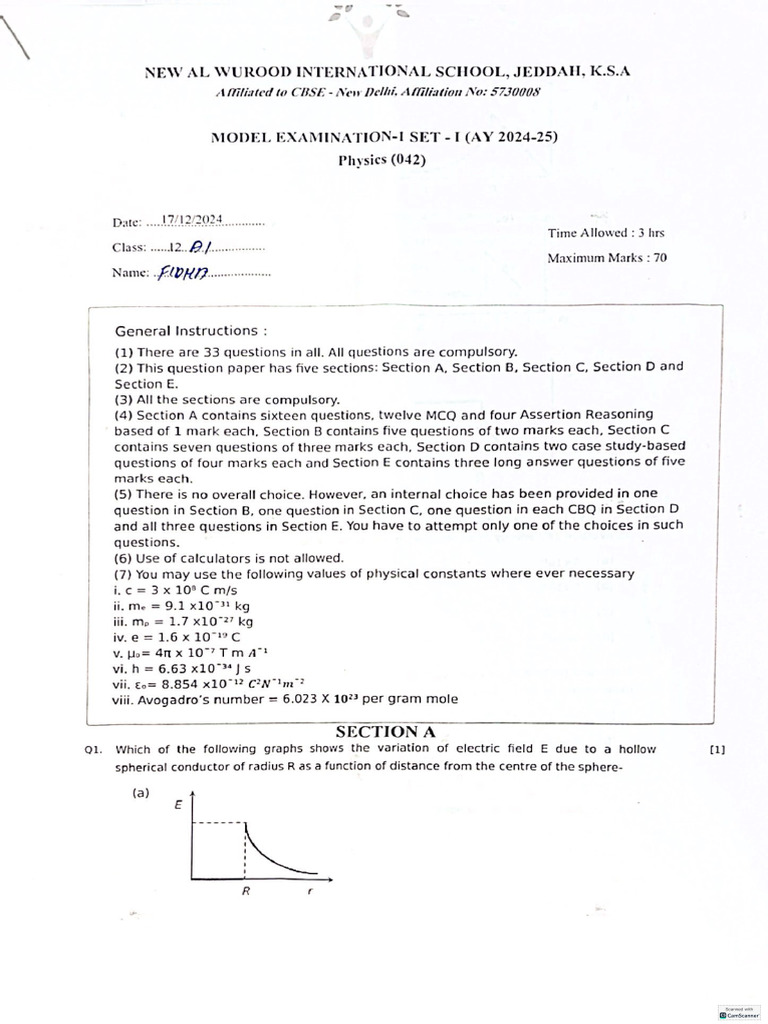 Wurood Models 1 Physics | PDF
