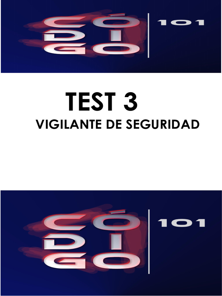 Vigilante de Seguridad Test 3 1 | PDF | Valores | Guardia de seguridad