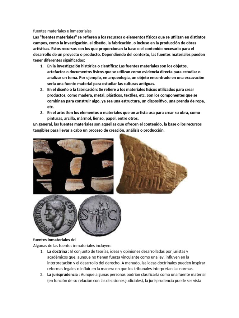 Fuentes Materiales: Definición y Ejemplos | PDF | Caso de ley | Diseño