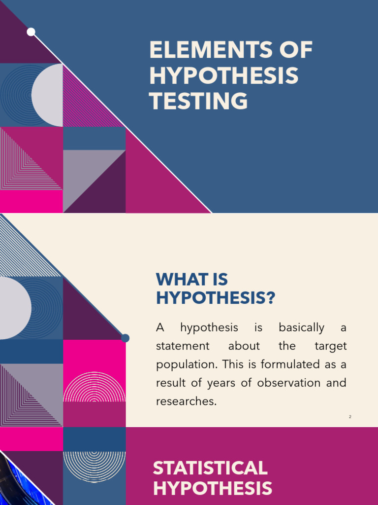 Elements of Hypothesis Testing | PDF | Type I And Type Ii Errors ...